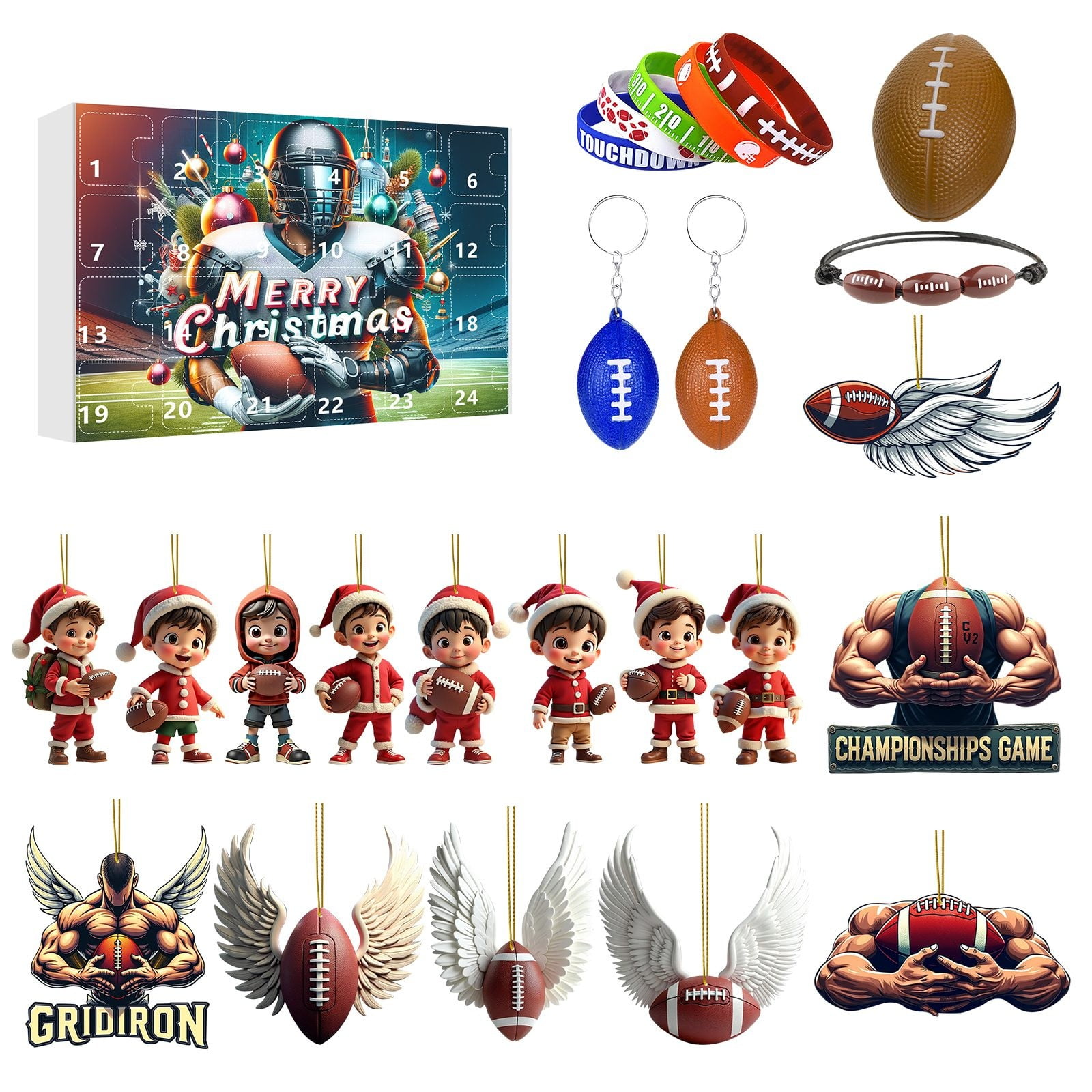 Football Advent Calendar Big Games Christmas Toys Countdown 24 Days ...