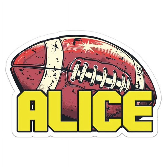 Football Alice Sticker Phone Decal Water Bottle Stickers Car Decals ...