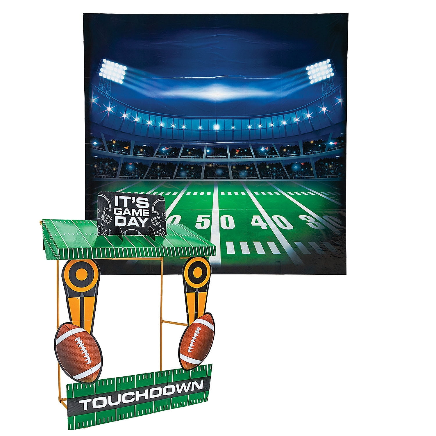 Football Arena Tabletop Hut with Frame & Backdrop - 7 Pieces - Walmart.com