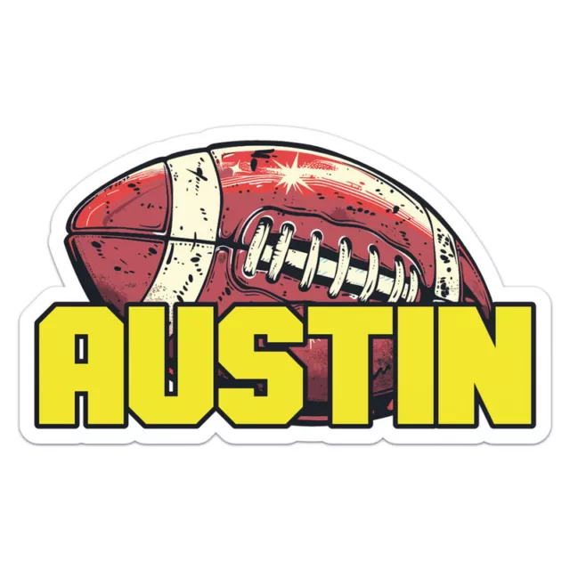 Football Austin Sticker Phone Decal Water Bottle Stickers Car Decals ...