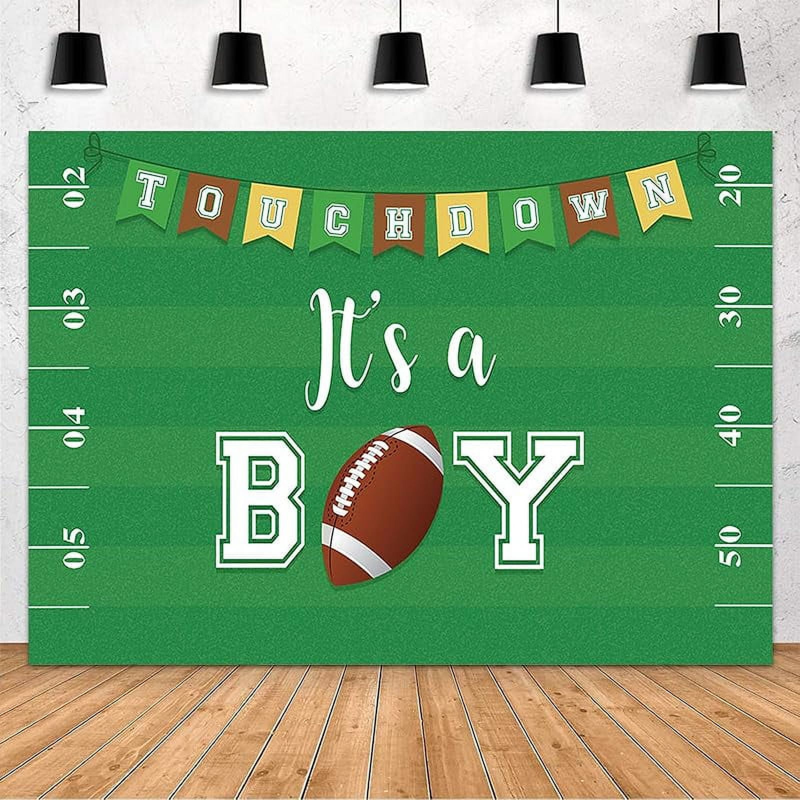 Football Baby Shower Backdrop for Boy Football Baby Shower Decorations ...