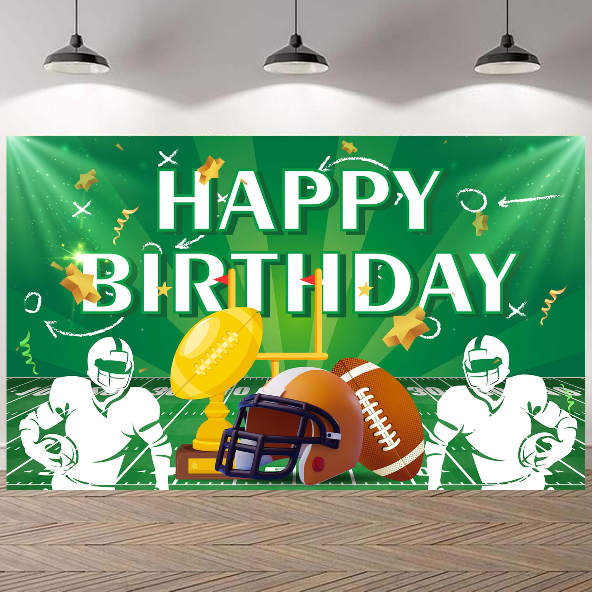 Football Backdrop, 1 Pcs Football Party Backdrop,Football Photo ...