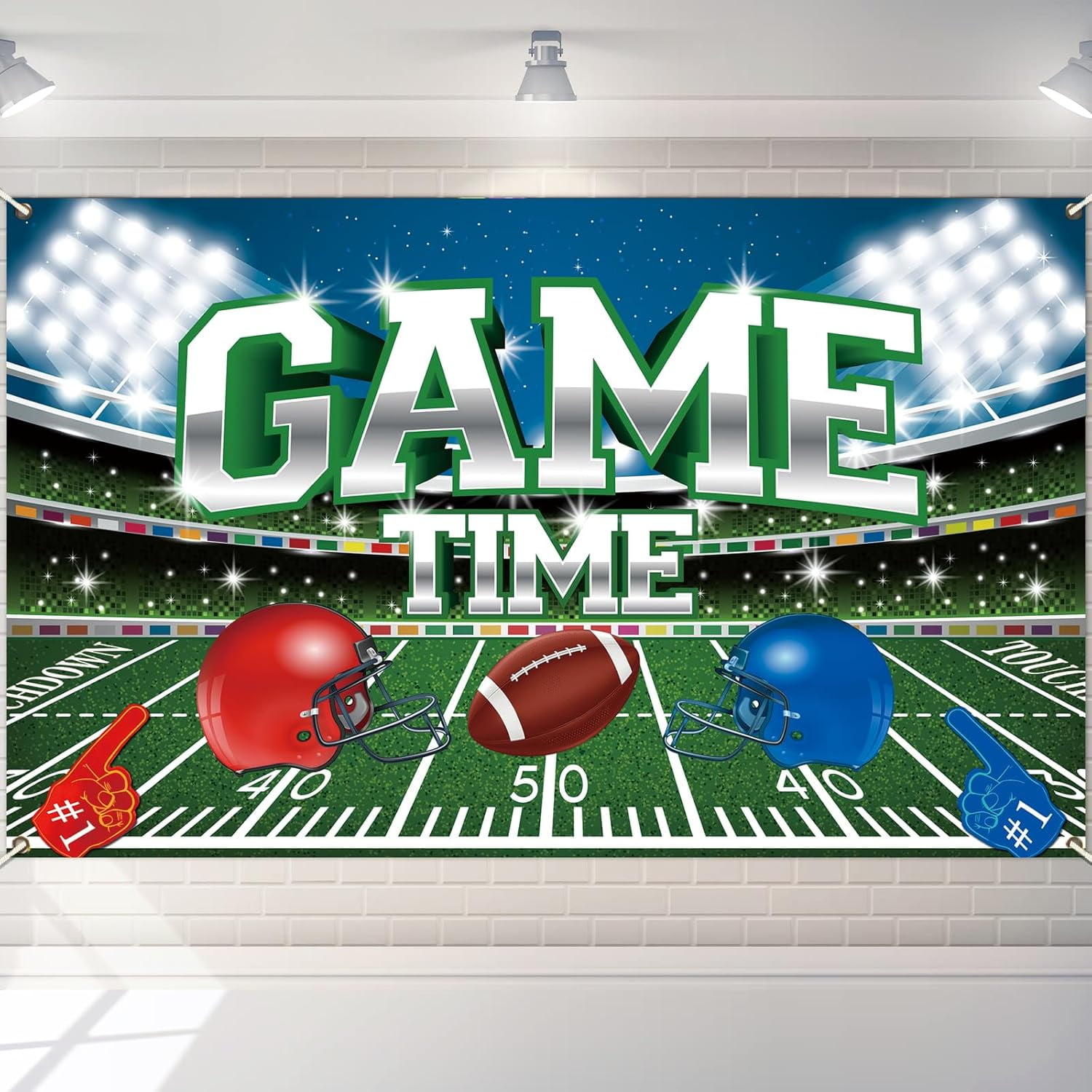 Football Backdrop, Football Field Backdrop Banner Football Themed Party ...