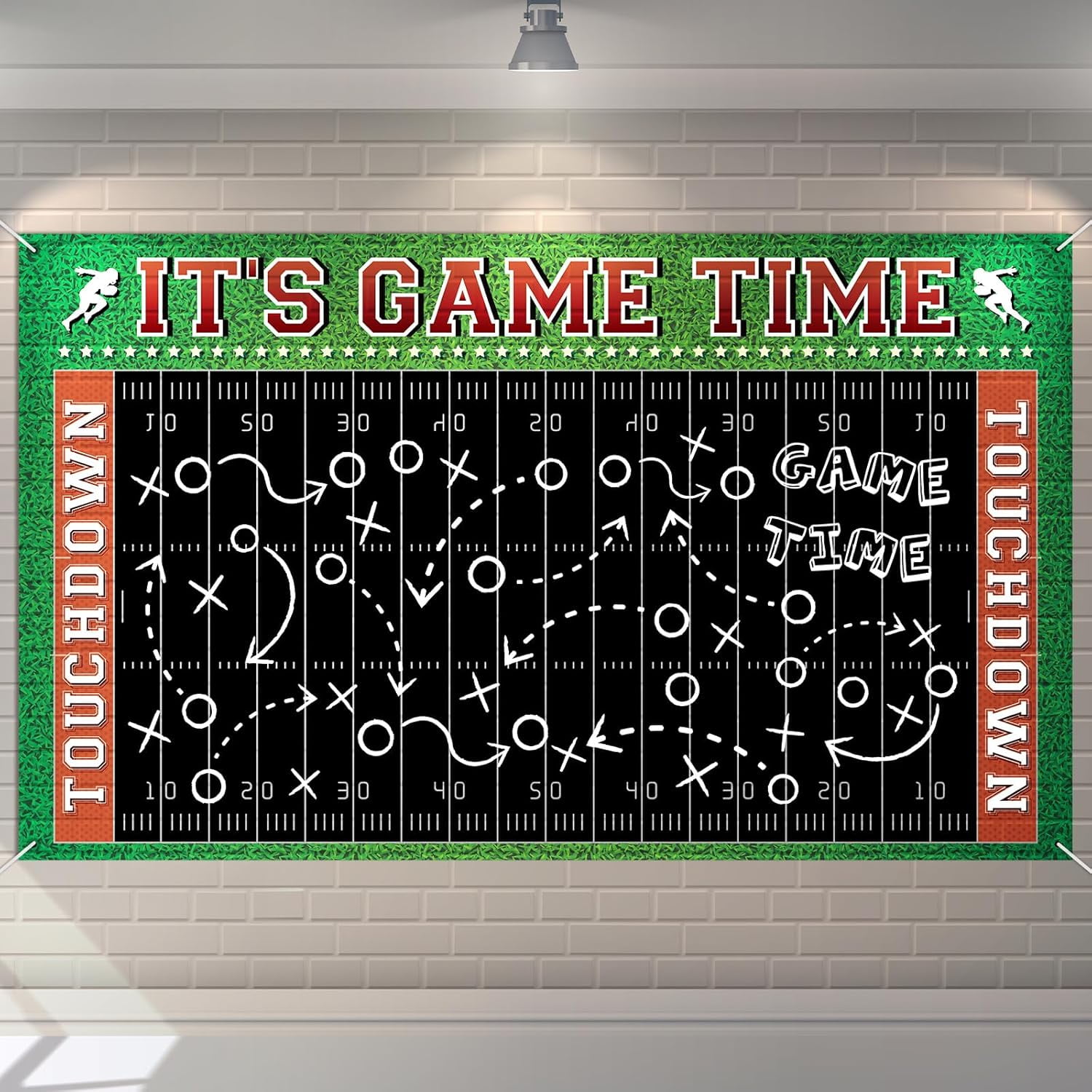 Football Backdrop It's Game Time Party Backdground Football Birthday ...