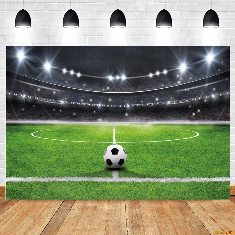 Football Backdrop Stadium Cup Soccer Field Boy Birthday Custom ...