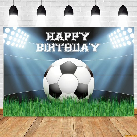 Football Backdrop Stadium Cup Soccer Field Boy Birthday Custom ...