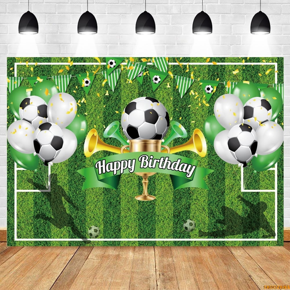 Football Backdrop Stadium Cup Soccer Field Boy Birthday Custom ...
