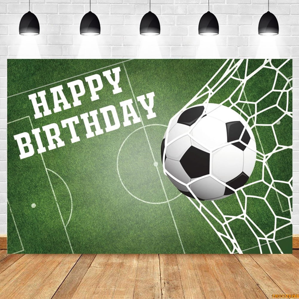 Football Backdrop Stadium Cup Soccer Field Boy Birthday Custom ...