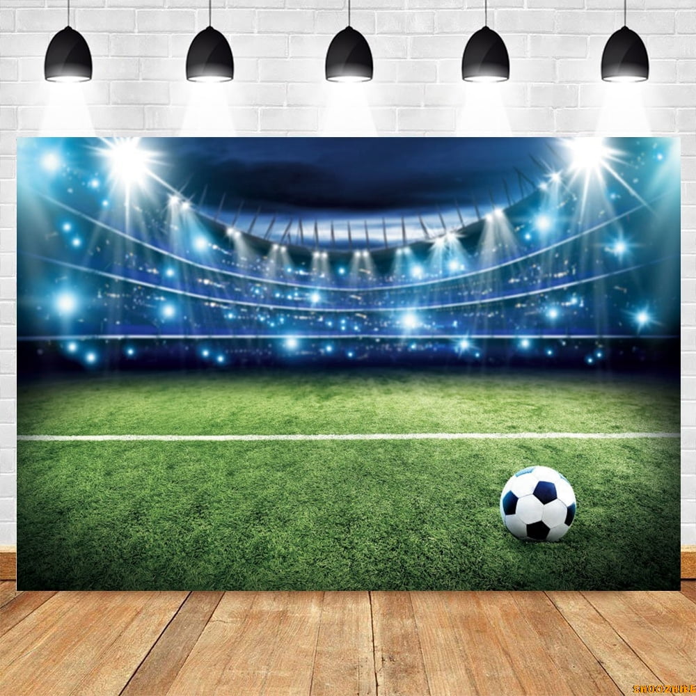 Football Backdrop Stadium Cup Soccer Field Boy Birthday Custom ...