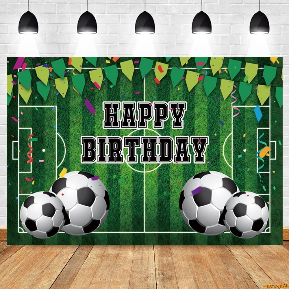 Football Backdrop Stadium Cup Soccer Field Boy Birthday Custom ...