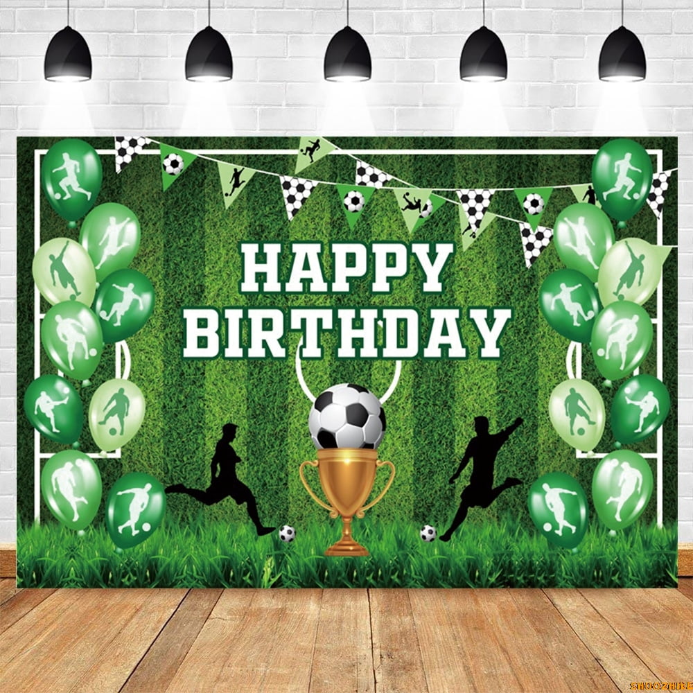 Football Backdrop Stadium Cup Soccer Field Boy Birthday Custom ...