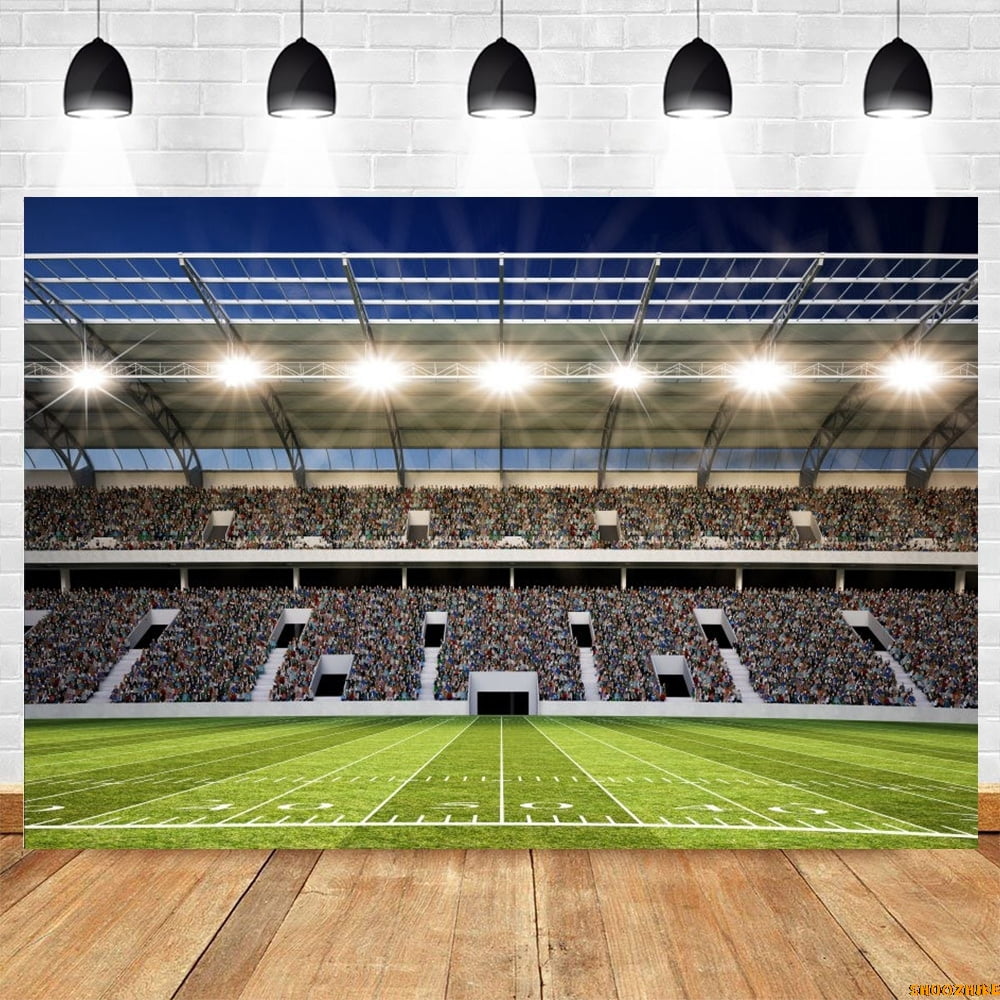Football Backdrop Stadium Cup Soccer Field Boy Birthday Custom ...