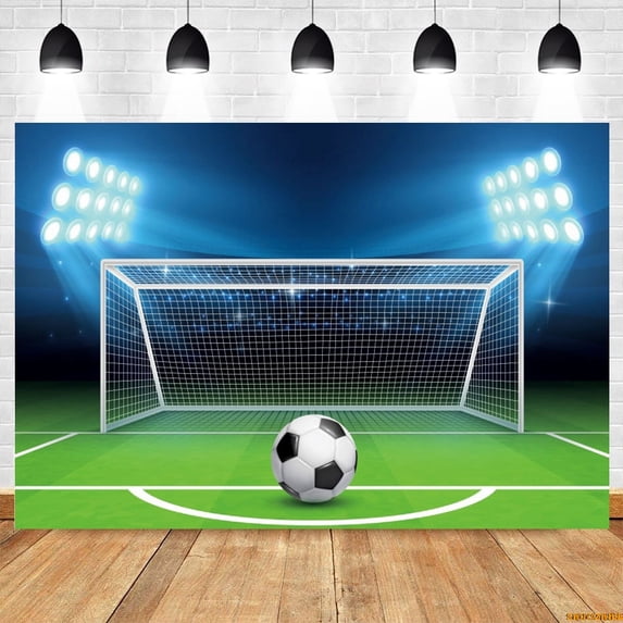 Football Backdrop Stadium Cup Soccer Field Boy Birthday Custom ...