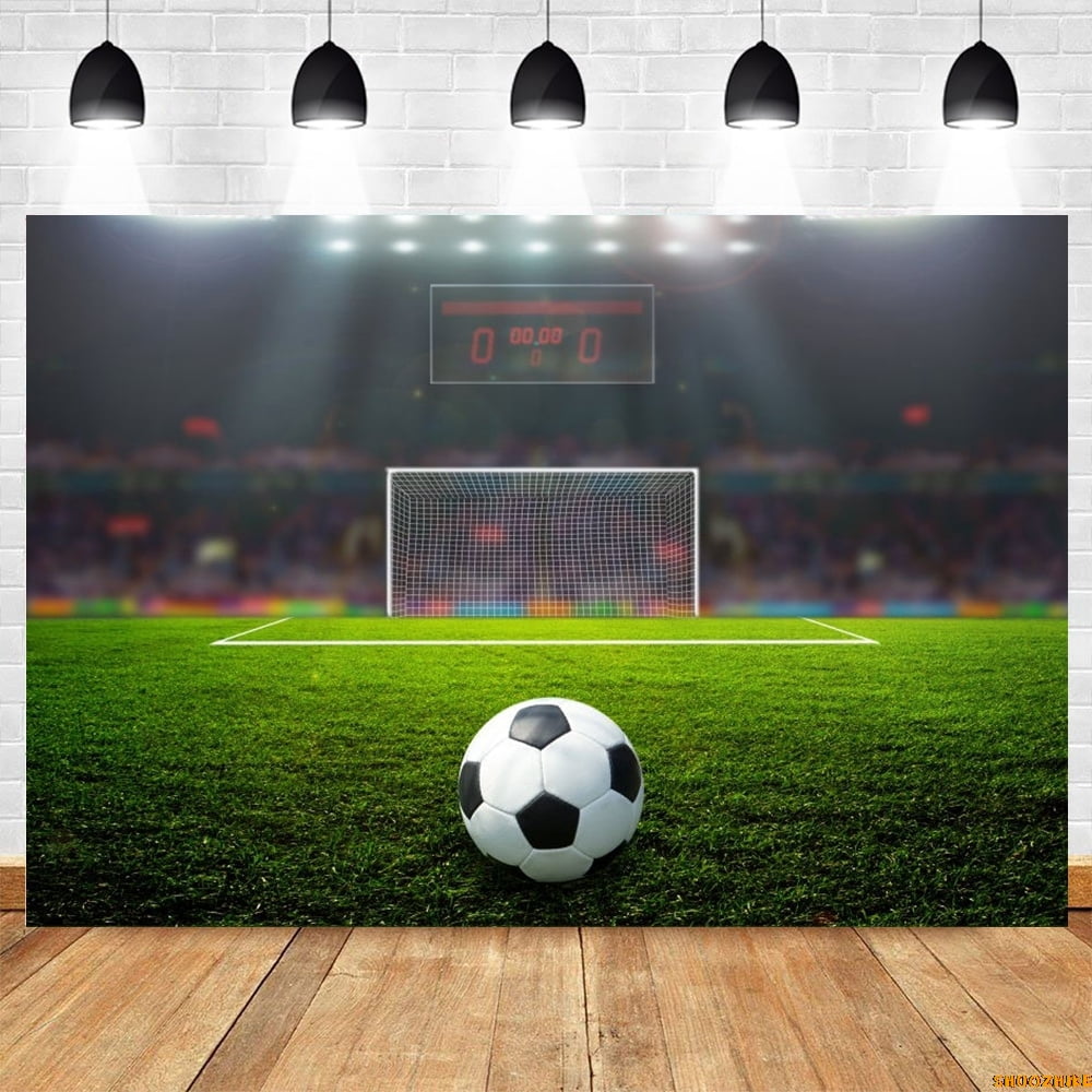 Football Backdrop Stadium Cup Soccer Field Boy Birthday Custom ...