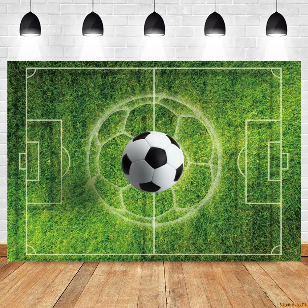 Football Backdrop Stadium Cup Soccer Field Boy Birthday Custom ...