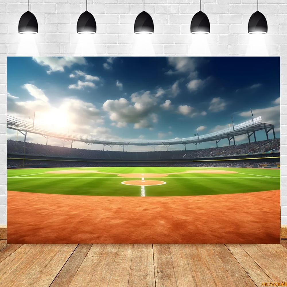 Football Backdrop Stadium Cup Soccer Field Boy Birthday Custom ...