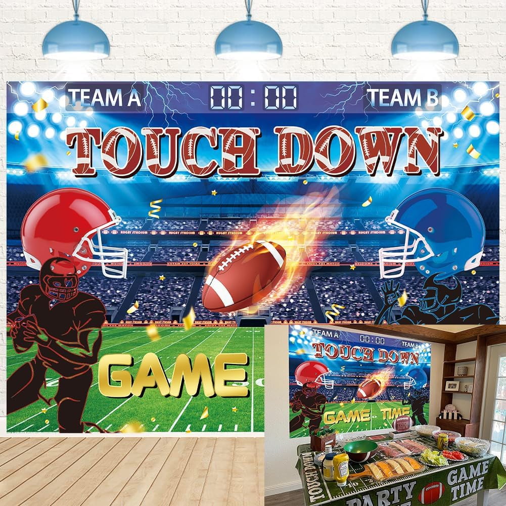 Football Backdrop Touch Down Game Time Background American Football ...