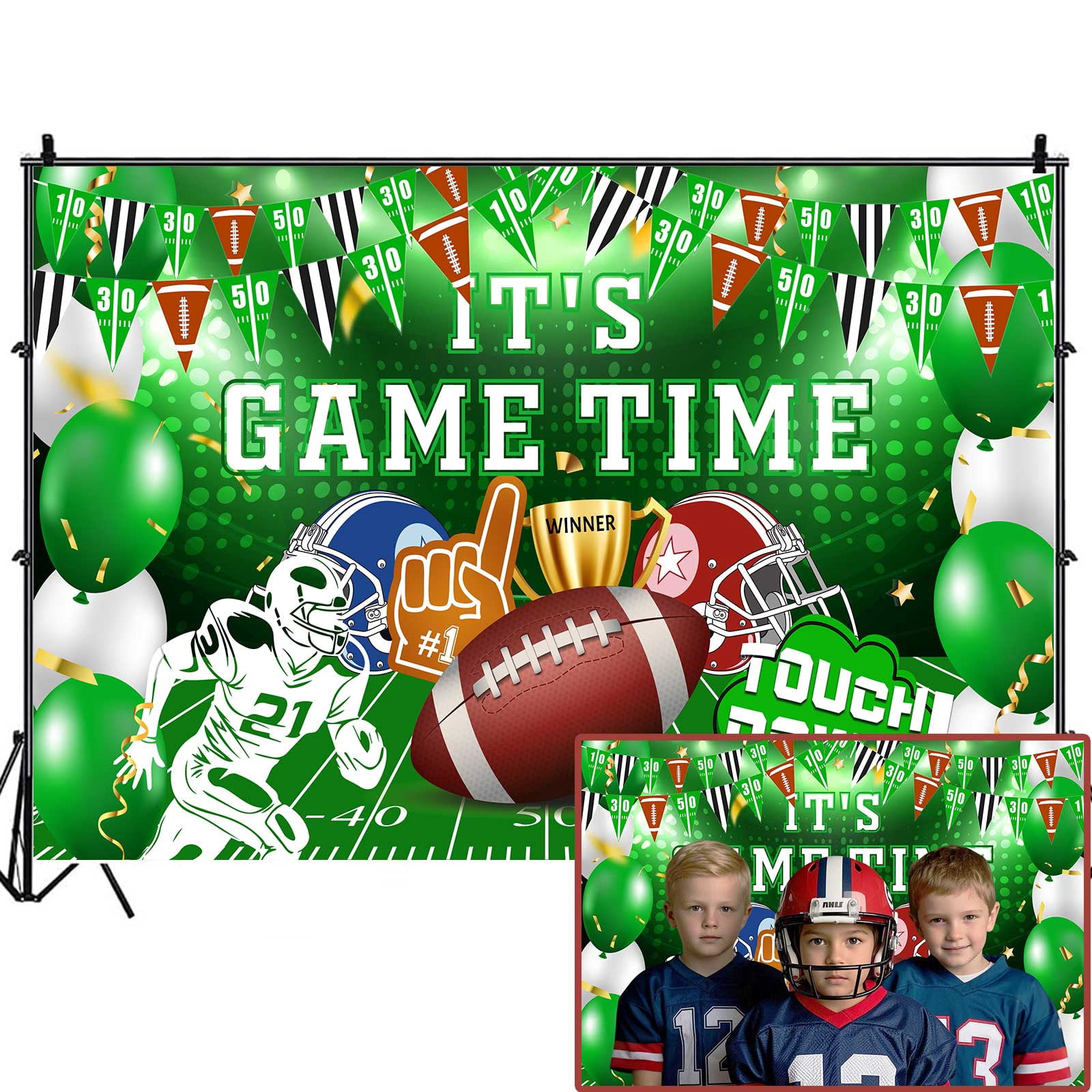 Football Backdrops for Photoshoot, Football Field Themed Picture Party ...
