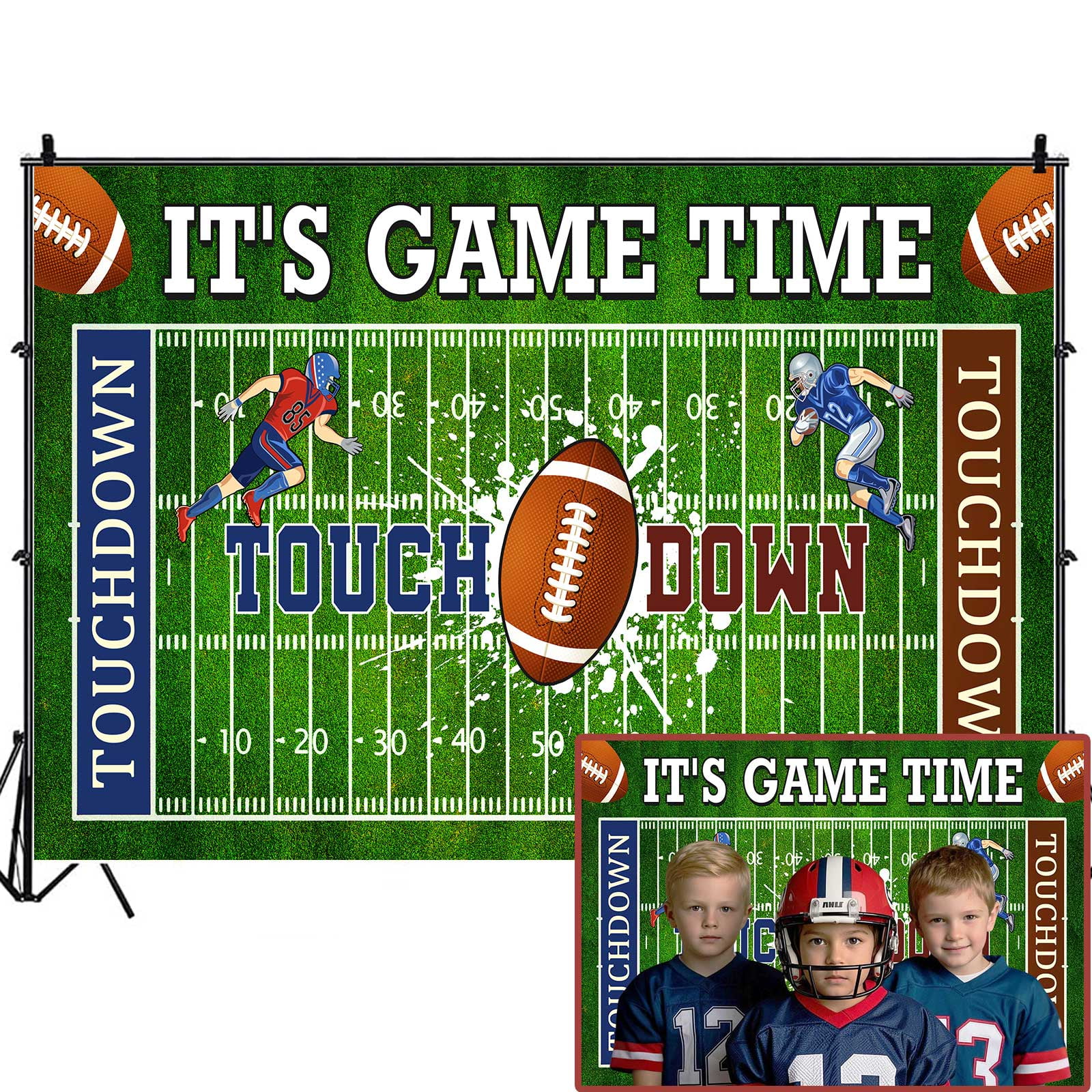 Football Backdrops for Photoshoot, Football Field Themed Picture Party ...