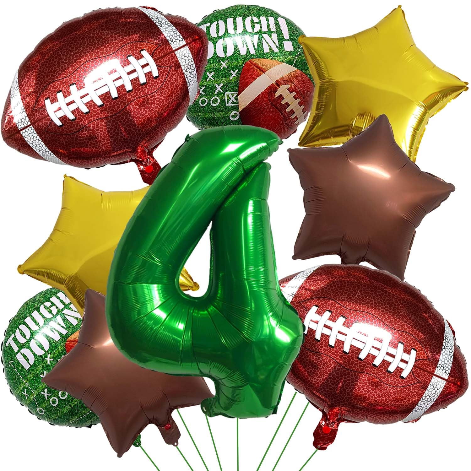 Football Balloons Foil Football Birthday Decorations AFN1Balloons Green ...