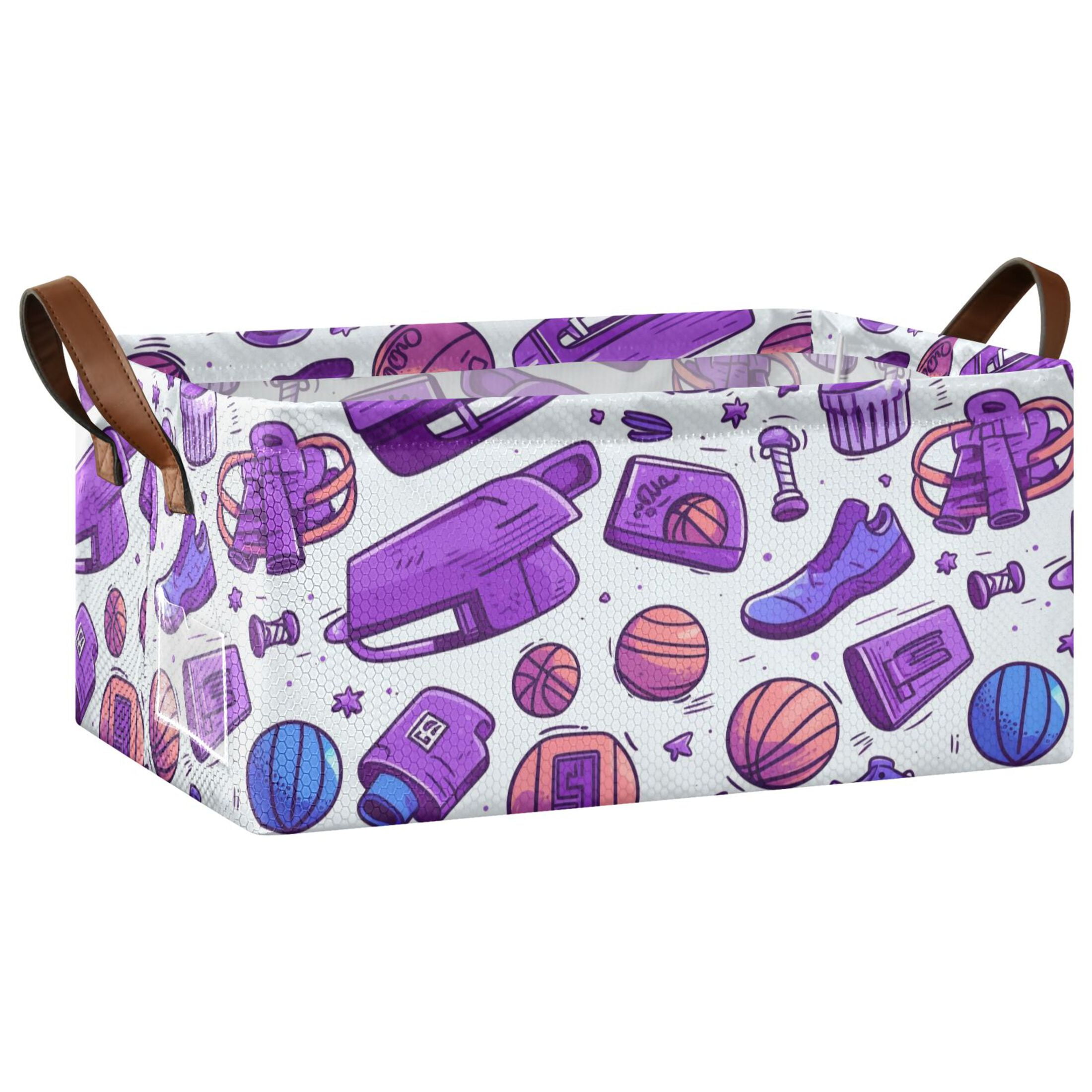 Football Basketball Shoes Collapsible Storage Bins Fabric Shelf Baskets ...