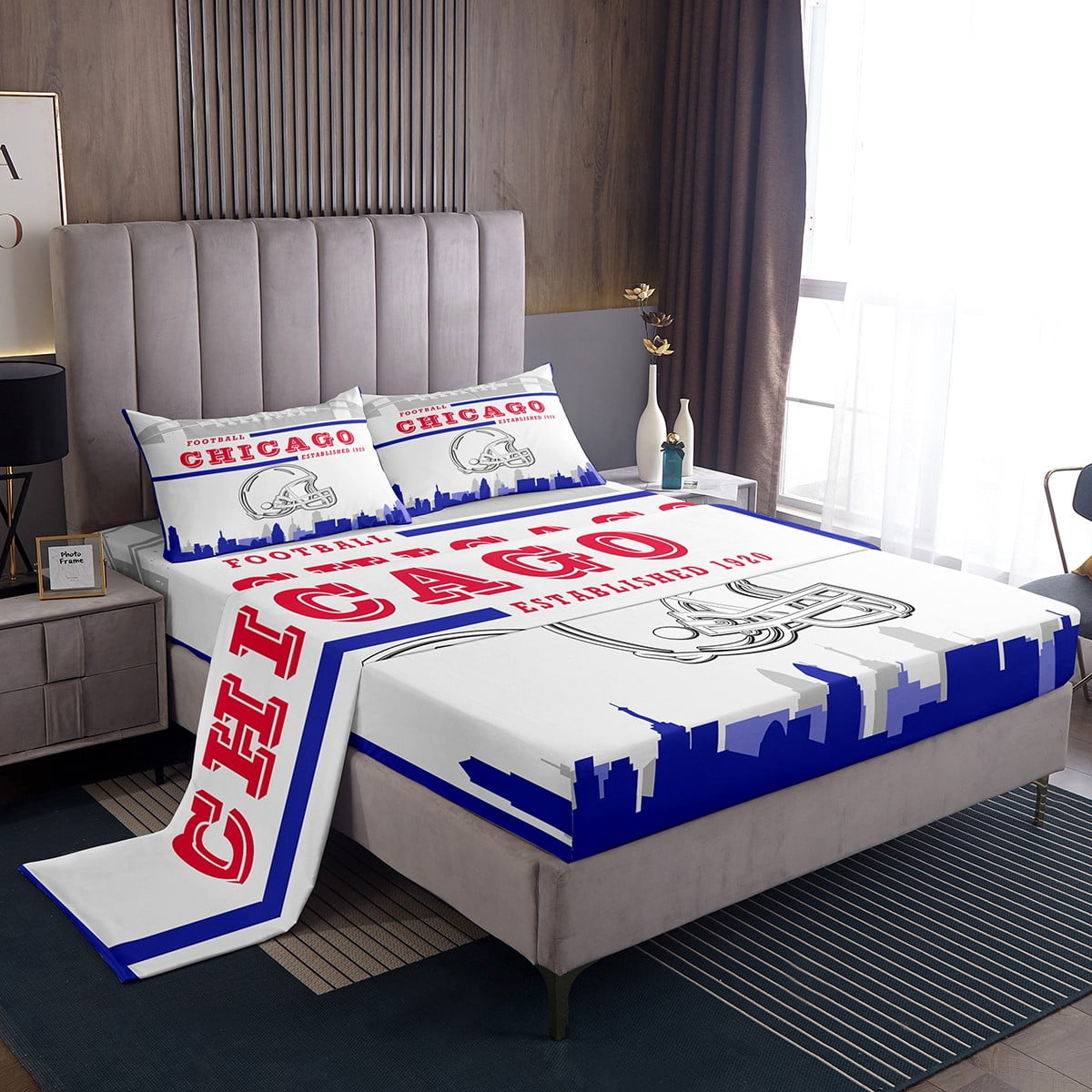 Football Bed Sheets Queen,Sports Sheets,American Football Fans Fitted ...