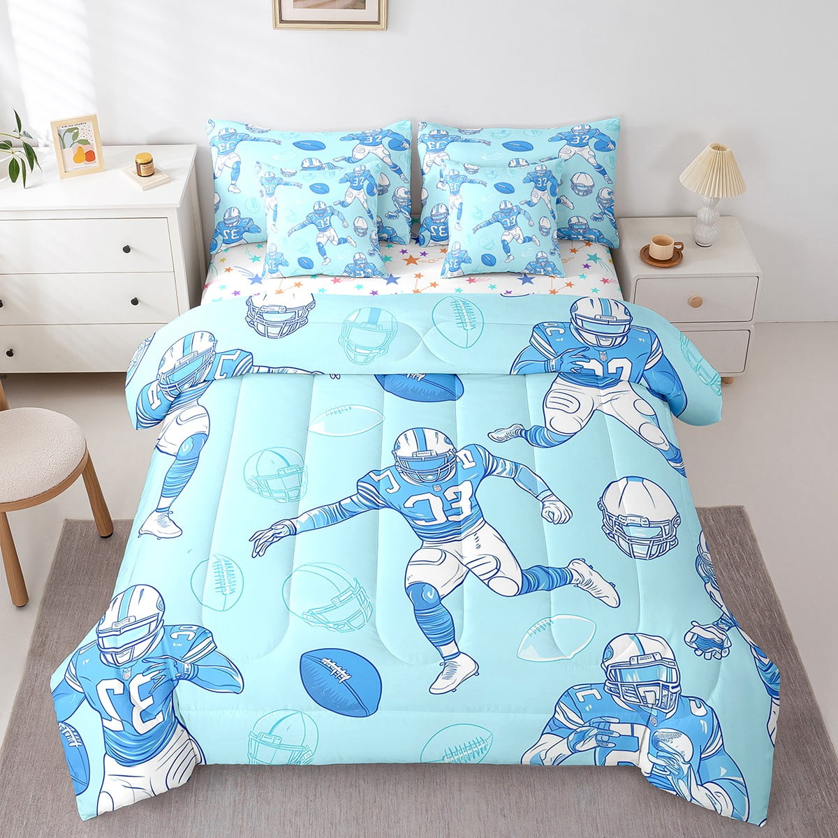 Football Bedding Set Amercian Sports Game Comforter Cover,Football ...