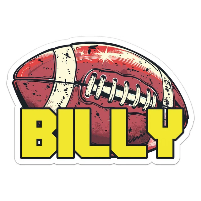 Football Billy Sticker Phone Decal Water Bottle Stickers Car Decals ...