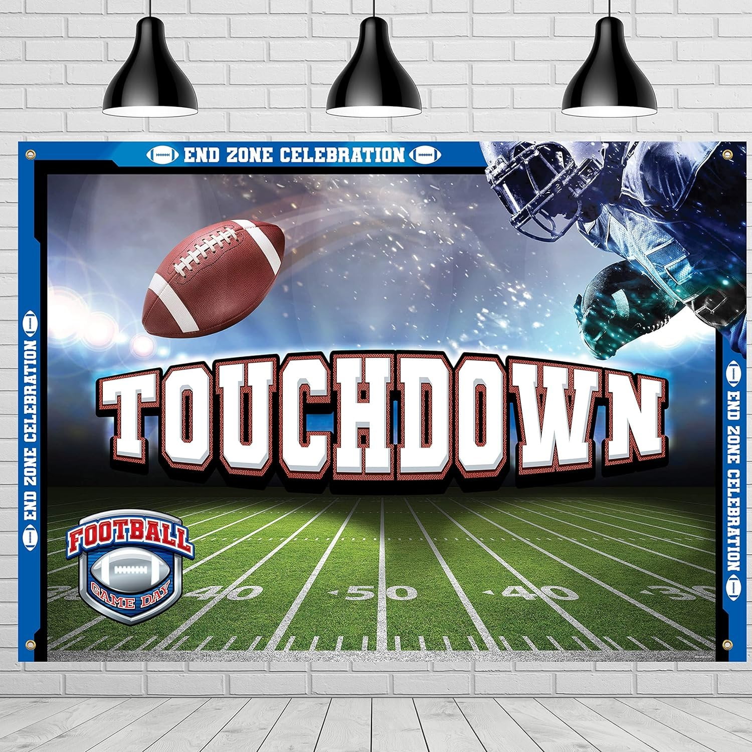 Football Birthday Backdrop - Football Party Supplies - Walmart.com