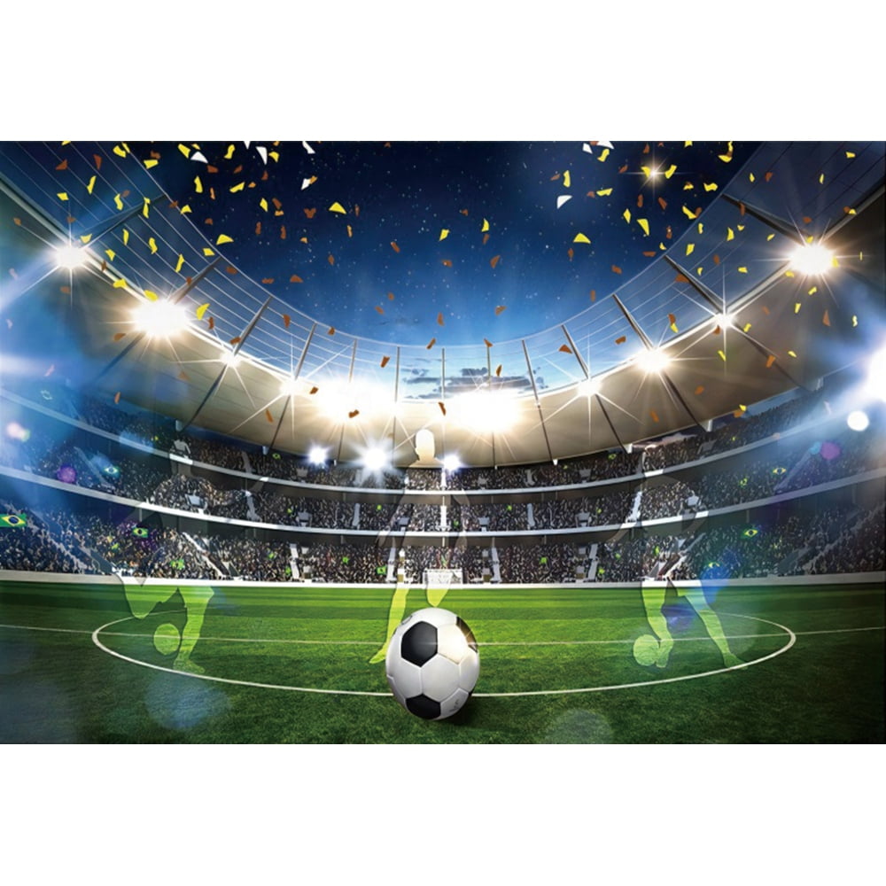 Football Birthday Backdrop Soccer Field Stadium Grassland Baby Boy ...
