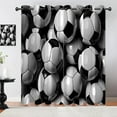 Football Blackout Curtains, Ball Sports Theme Window Drapes Decor For ...