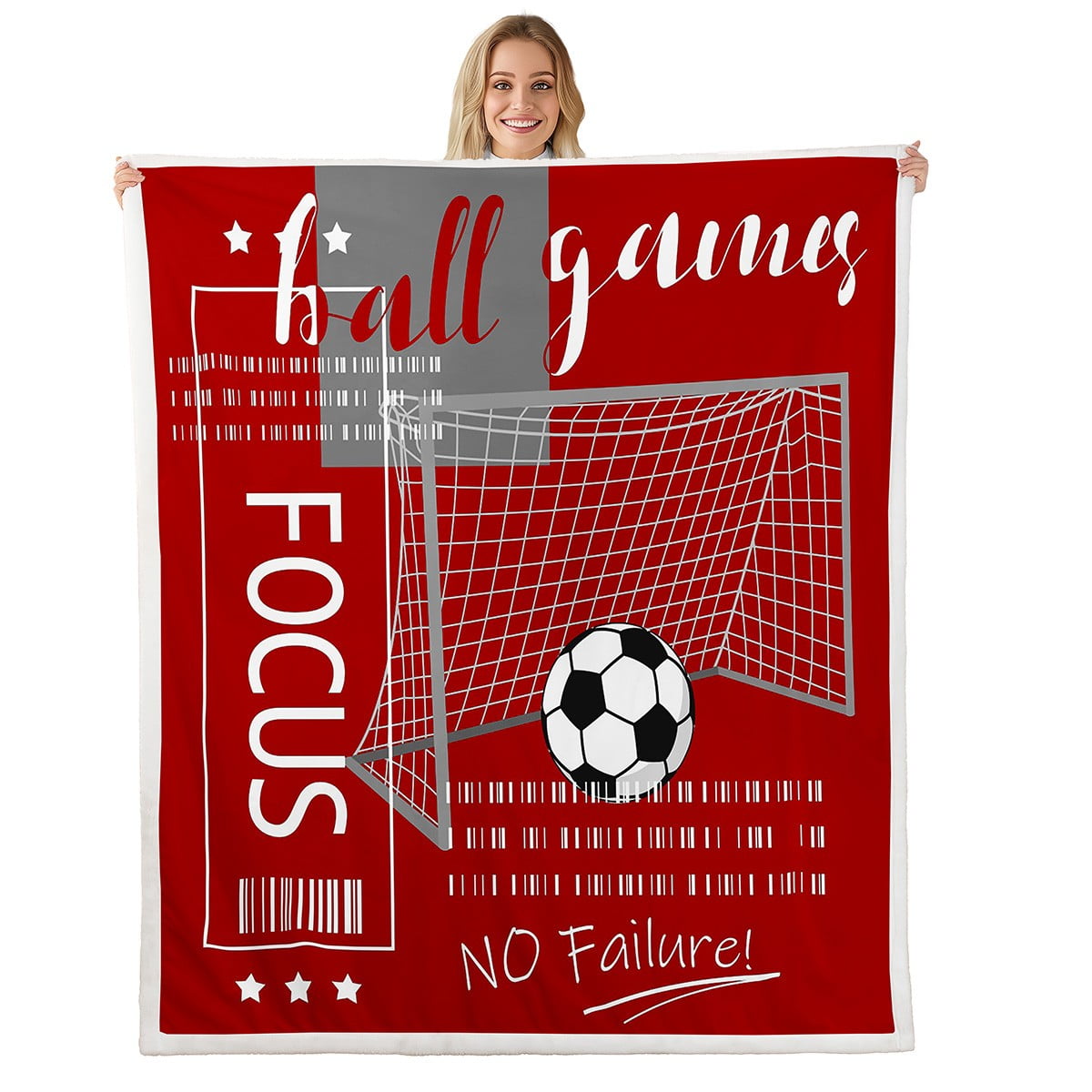Football Blanket Throw 40"x50" Soccer Sports Blankets and Throws Teens ...