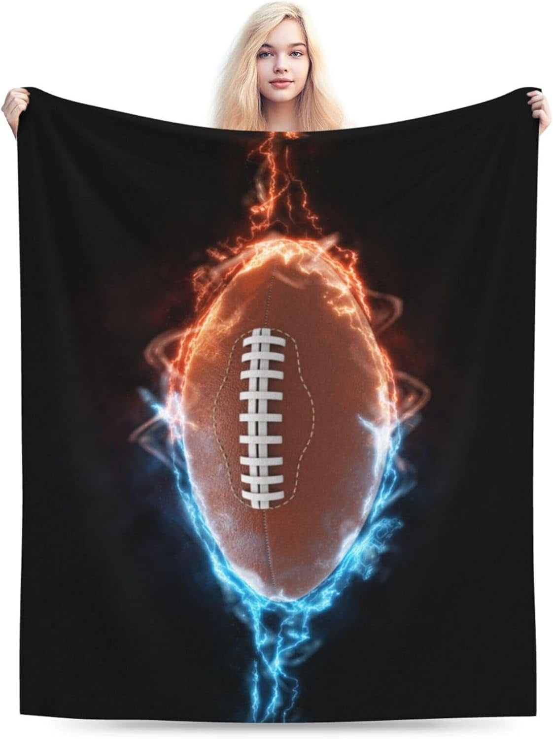 Football Blanket for Boys Girls, Cool Football Themed Design Printed ...