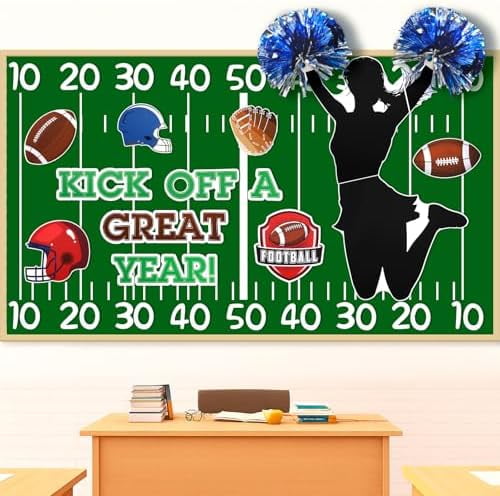 Football Bulletin Board Decorations Set 3D Kick Off a Great Year ...