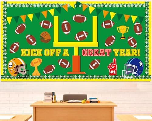 Football Bulletin Board Set Decoration Kick Off A Great Year Football ...