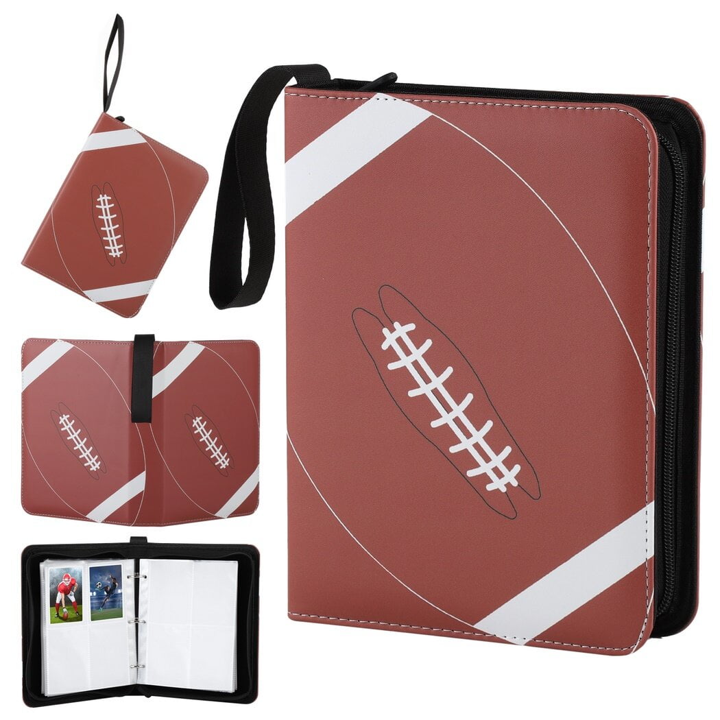 400 Pockets Trading Card Holder, Waterproof Leather Football Card ...
