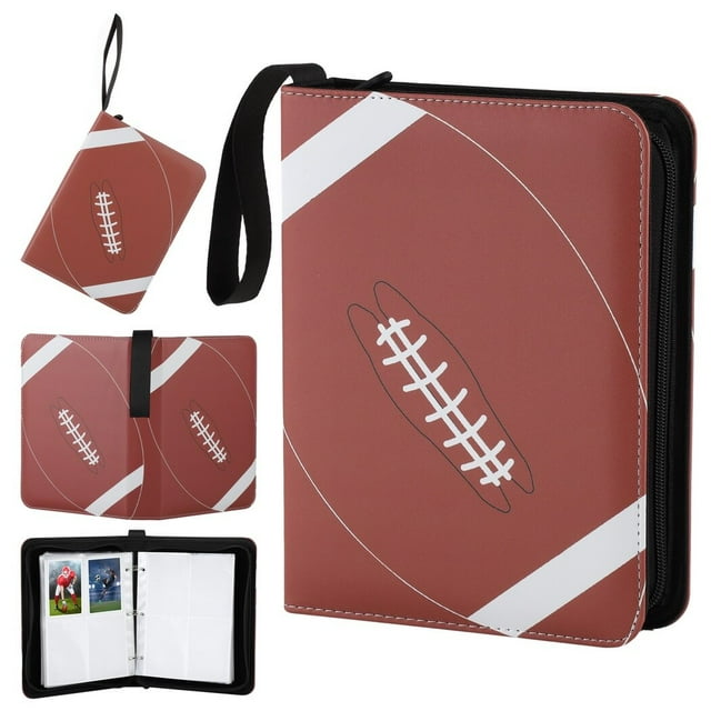 400 Pockets Trading Card Holder, Waterproof Leather Football Card ...