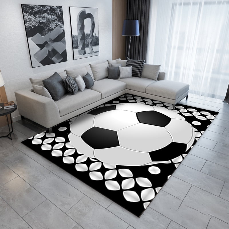 Football Carpet and Rugs Bedroom Living Rooms 3D Soccer Field Printed ...