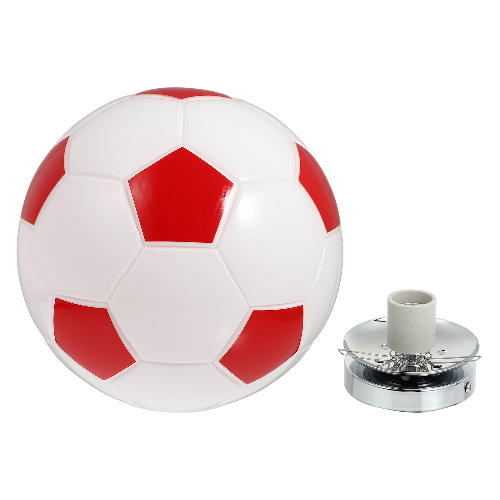 WRITWAA 1Pcs Decorative Ceiling Light Soccer Shaped Red Synthetic ...