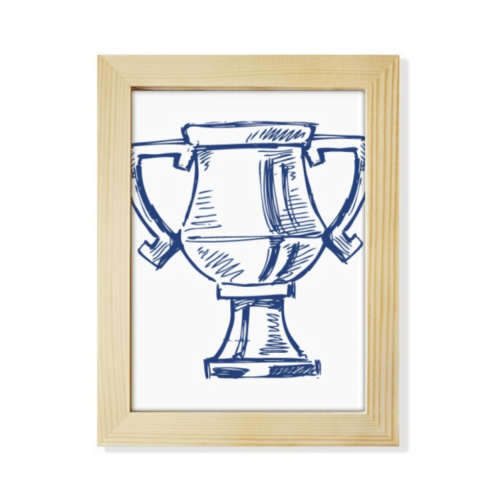 Football Championship Trophy Blue Desktop Adorn Photo Frame Display Art ...