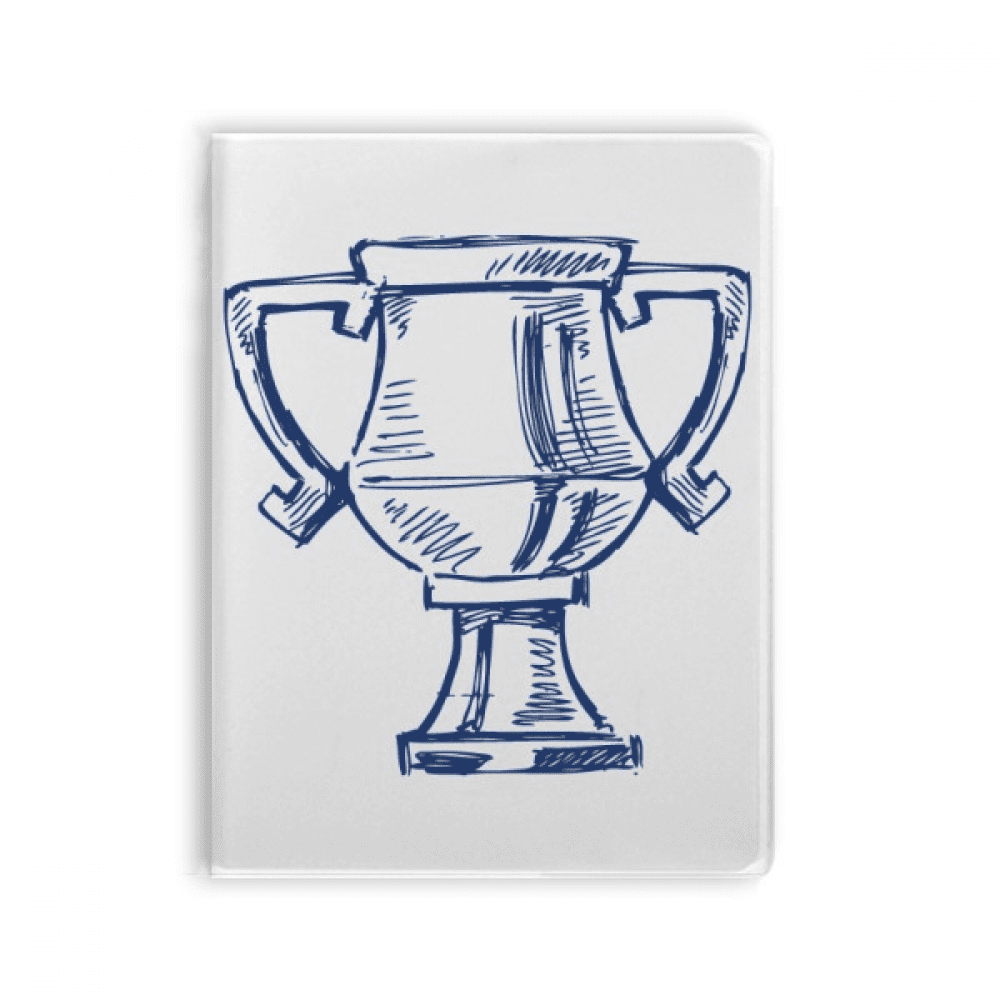 Football Championship Trophy Blue Notebook Gum Cover Diary Soft Cover ...