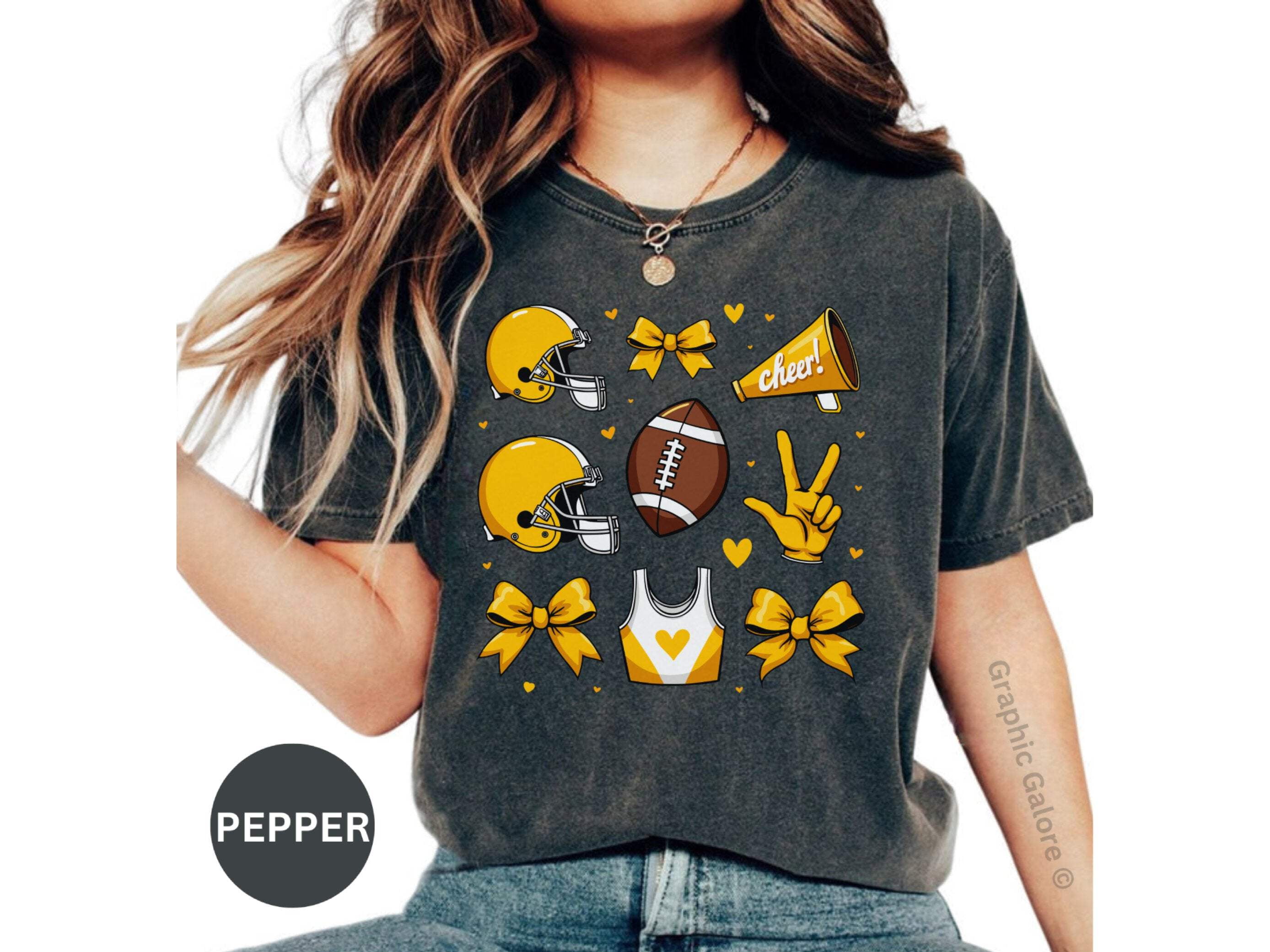 Football Cheer Shirt, Coquette Football Shirt, Womens Football Tshirts ...