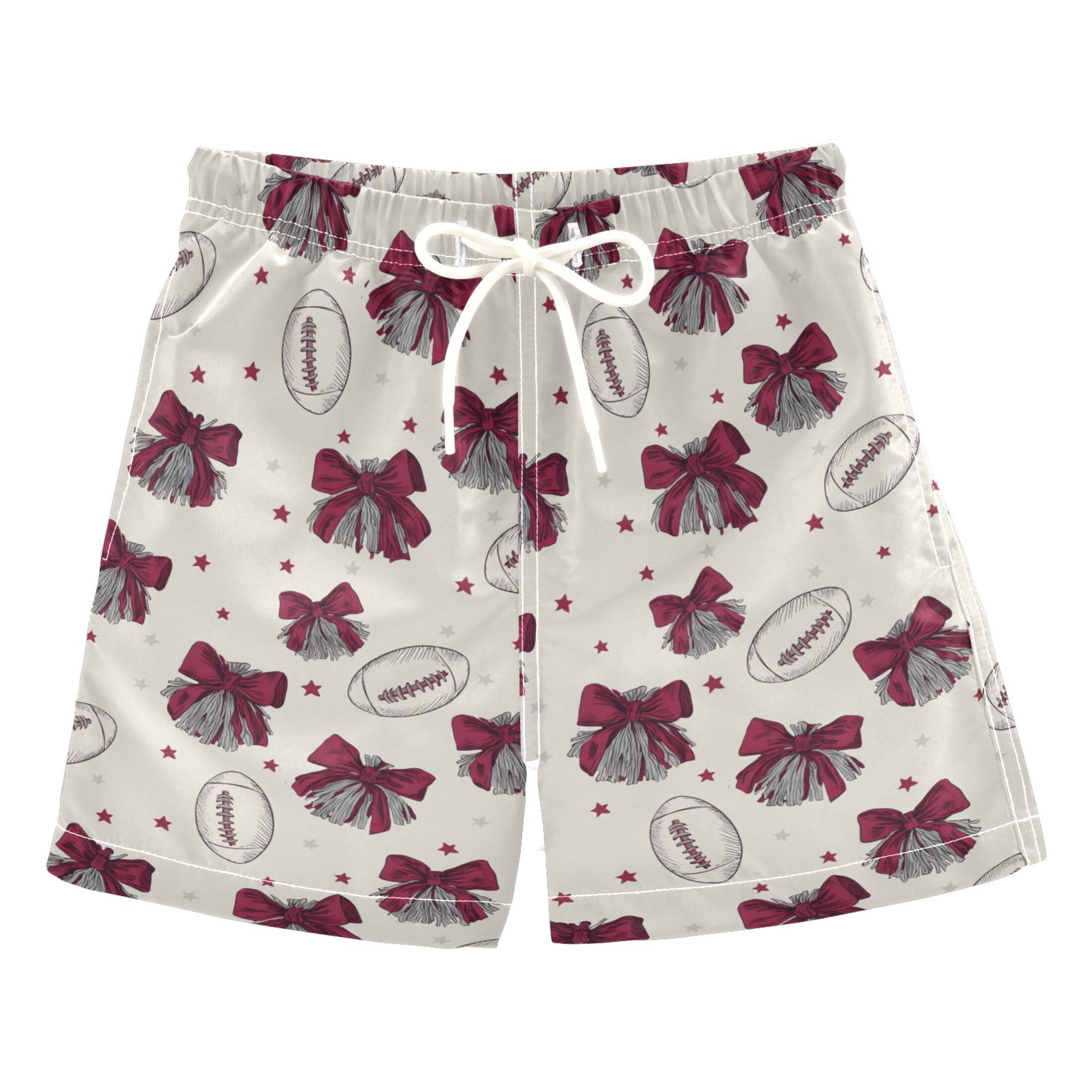 Football Cheerleaders Pattern Swim Trunks Quick Dry Beach Pool Board ...
