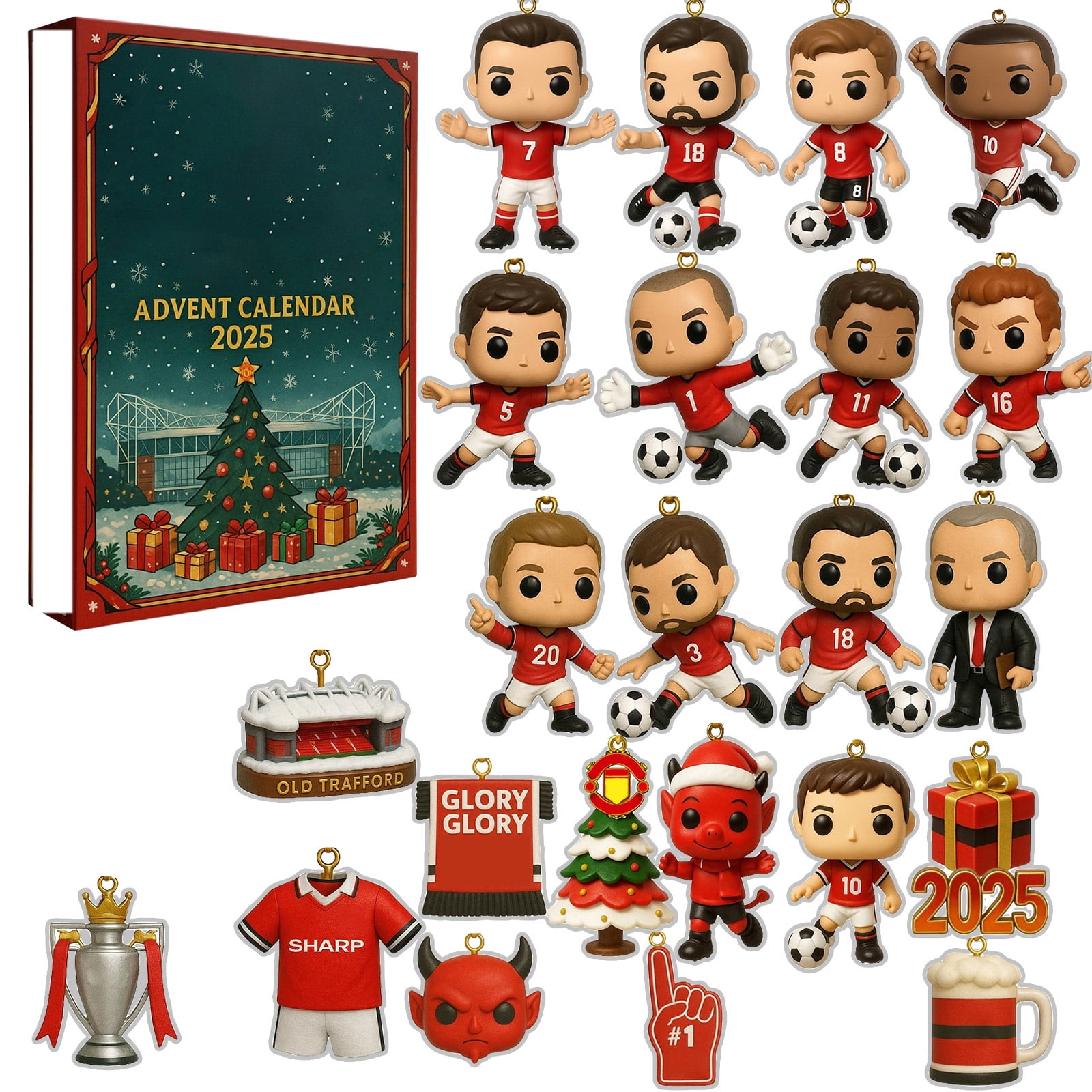 Football Christmas Advent Calendar 2025, 24-Day Football Holiday Advent ...