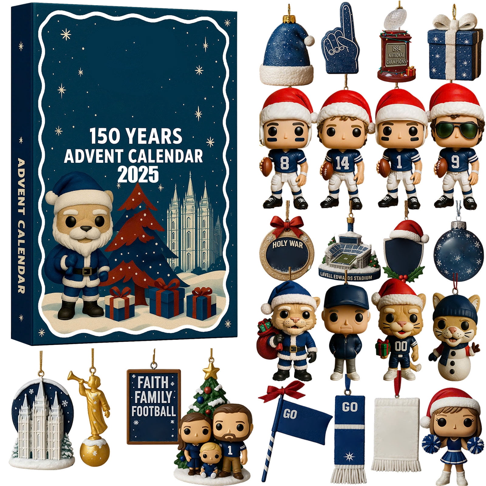 Football Christmas Advent Calendar 2025, BYU Cougars football Football ...