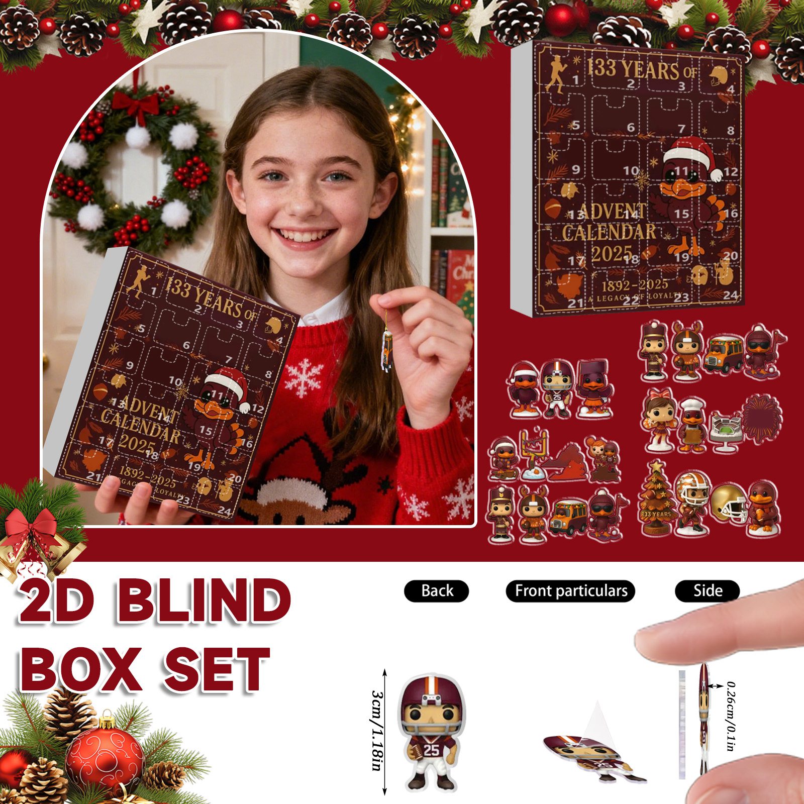 Football Christmas Advent Calendar 2025, Virginia Tech Hokies football ...