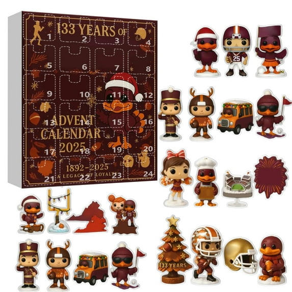 Football Christmas Advent Calendar 2025, Virginia Tech Hokies football ...