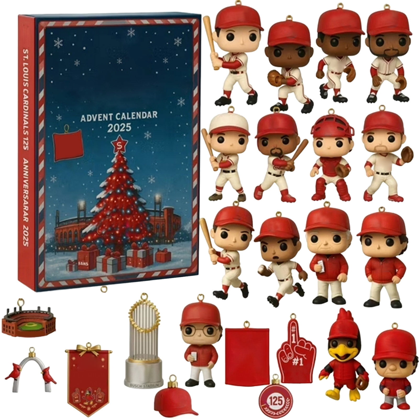 Football Christmas Advent Calendar Blind Box, St. Louis Cardinals ...