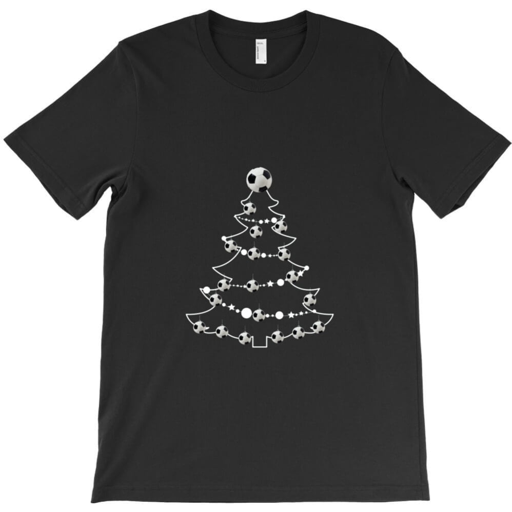Football Christmas Tree Baubles Funny Holiday Sports Graphic T-Shirt ...