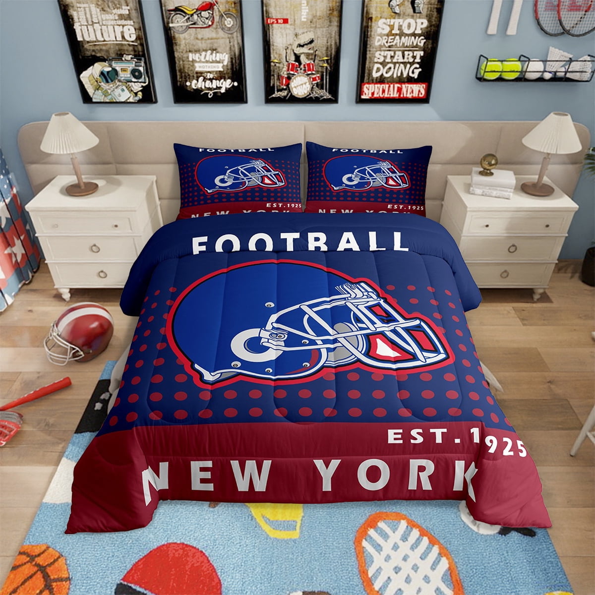 Football City Bedding Sets Queen Size Football Comforter Sets Football ...